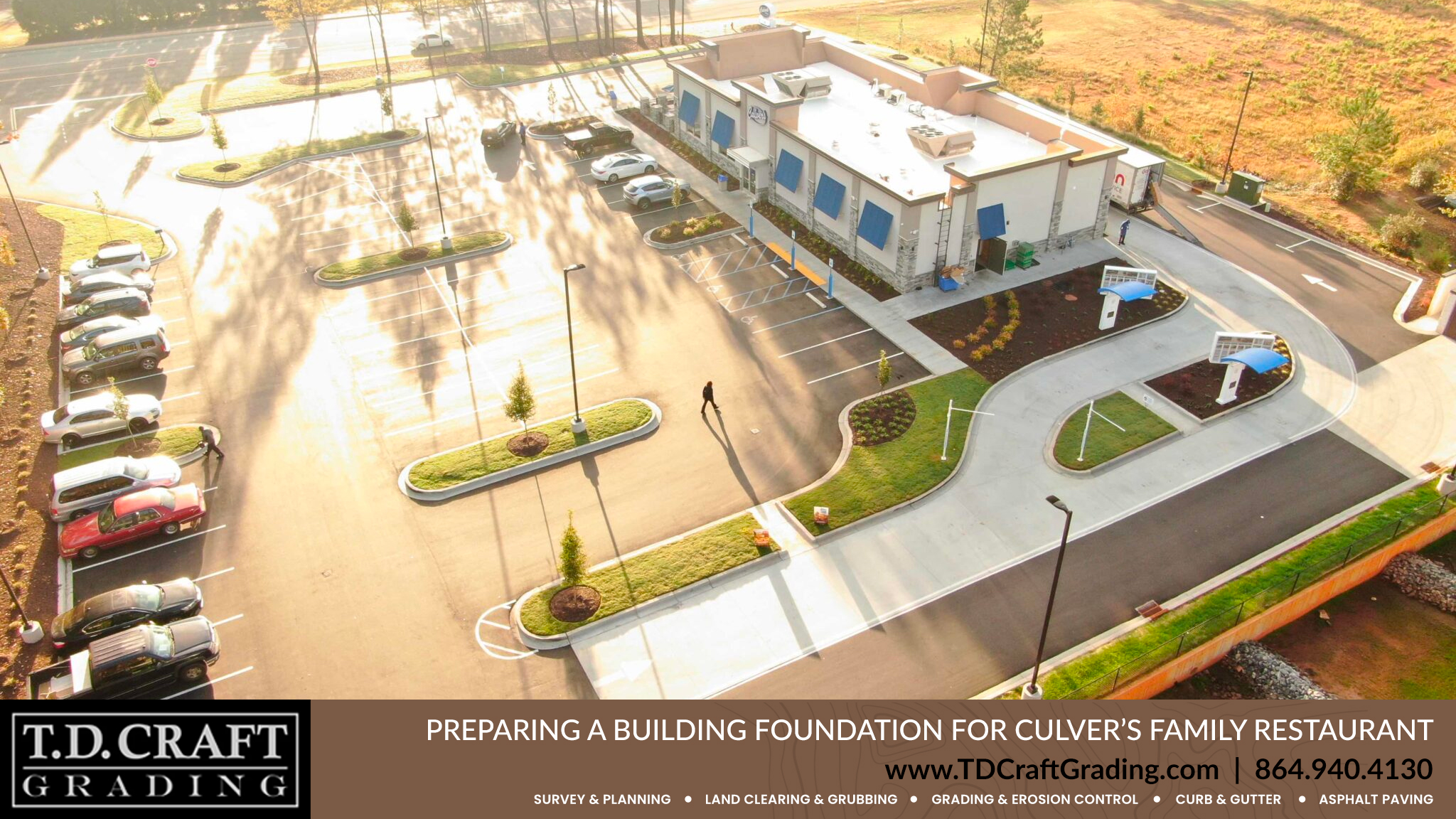 Preparing A Building Foundation for Culver's Family Restaurant - T D Craft Grading