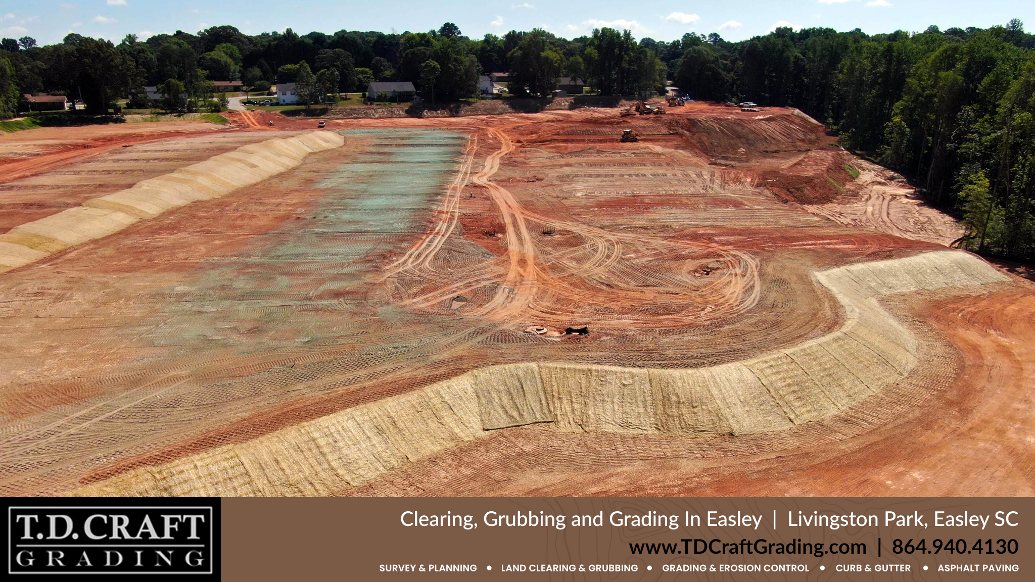 Clearing, Grubbing and Grading In Easley - T D Craft Grading